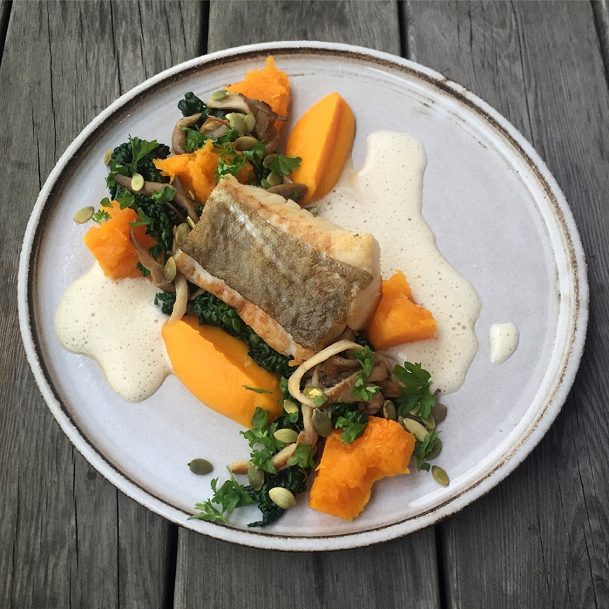Fine dining: Pumpkin, cabbage & cod - AnnaPS
